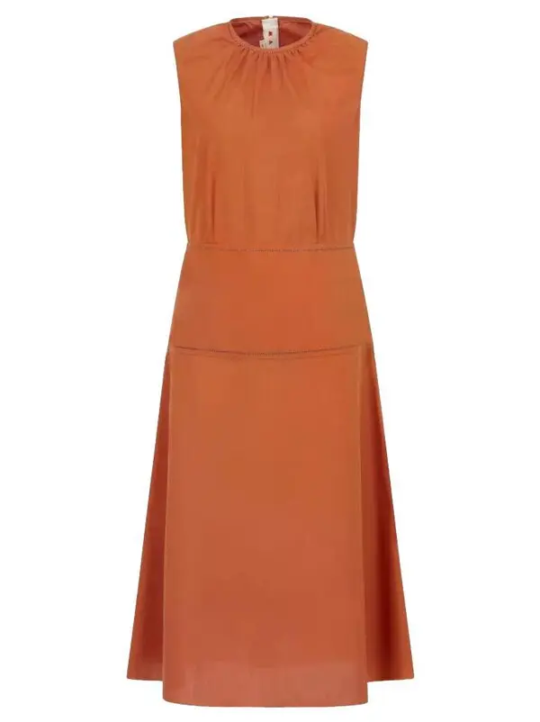 Marni Tiered Sleeveless Dress - Orange