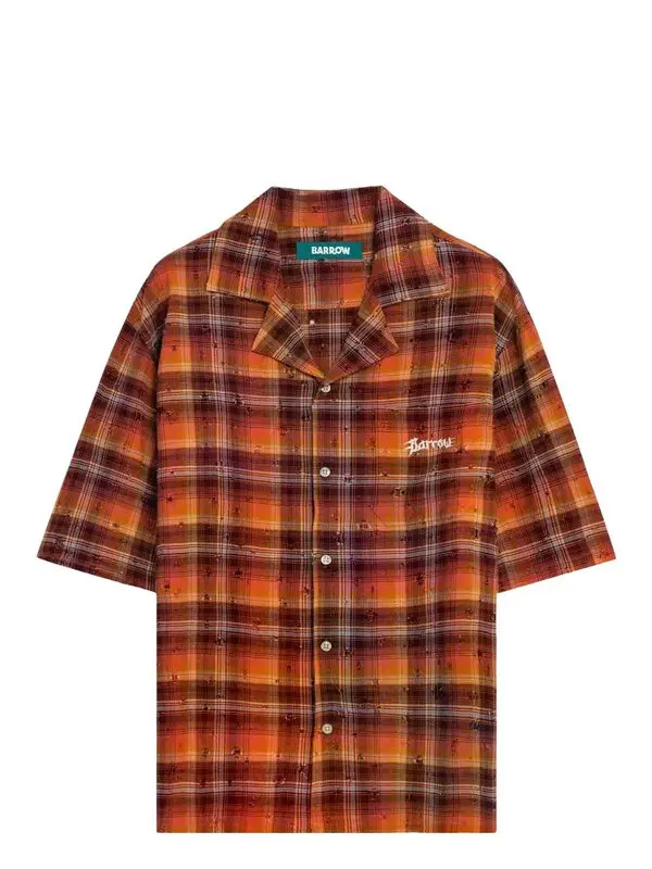 BARROW Plaid Shirt - Orange