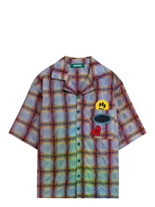 BARROW Patch Plaid Shirt - Red