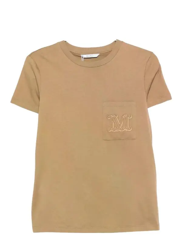 Max Mara Logo-detail T-shirt - Brown