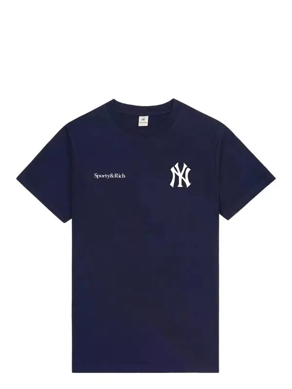SPORTY & RICH Yankees Serif T-shirt - Blue