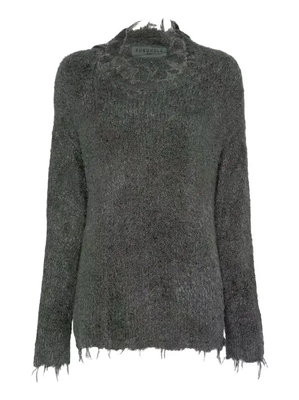 RUNDHOLZ Frayed Sweater - Green