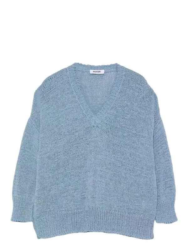 BASE V-neck Knit Sweater - Blue