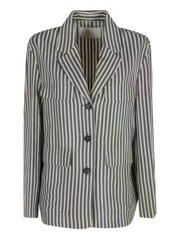 TELA Tangeri Striped Jacket - Black