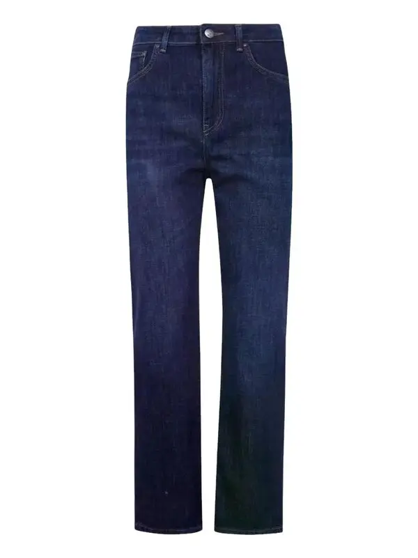 CIGALA'S Straight Leg Jeans With Logo Patch - Blue