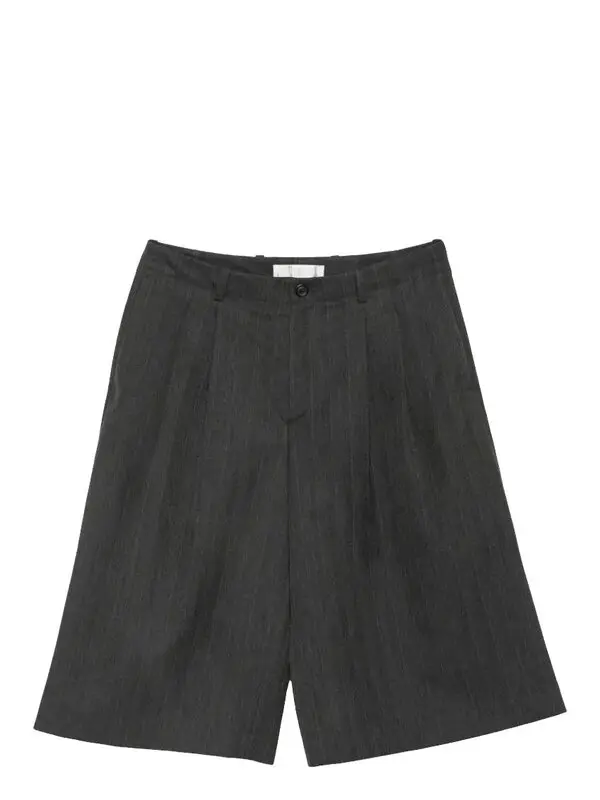 Our Legacy Pinstriped Split Shorts - Grey