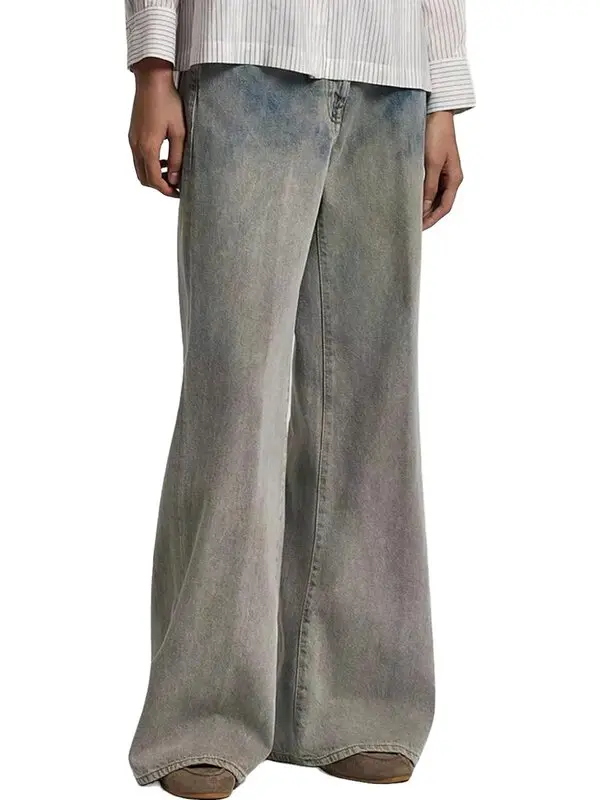 Peserico Tie-dye Palazzo Jeans - Blue