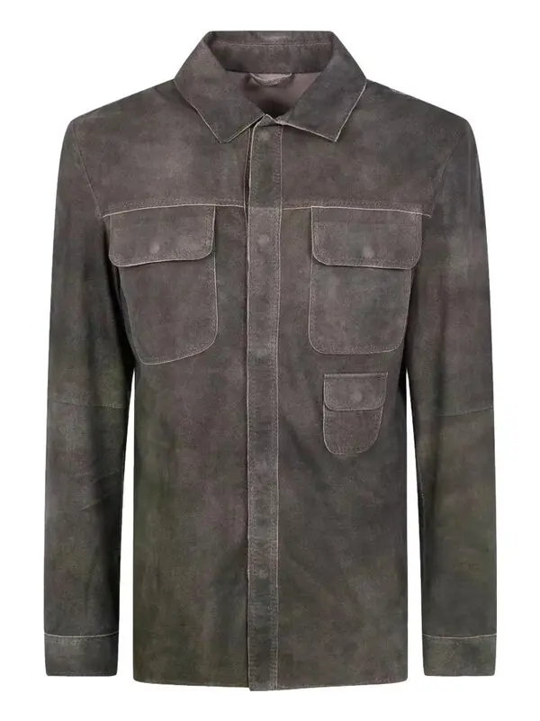 GIORGIO BRATO Flap-pocket Shirt - Grey