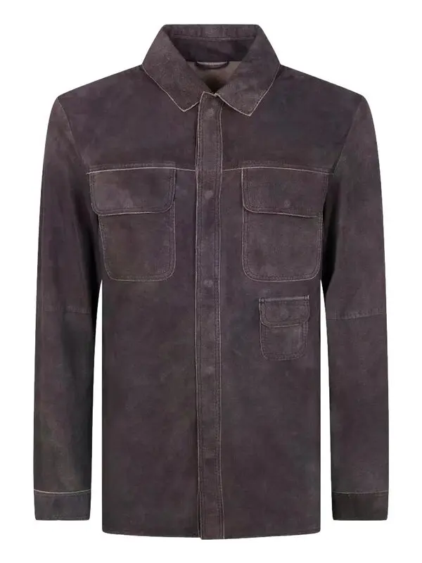 GIORGIO BRATO Flap-pocket Shirt - Purple