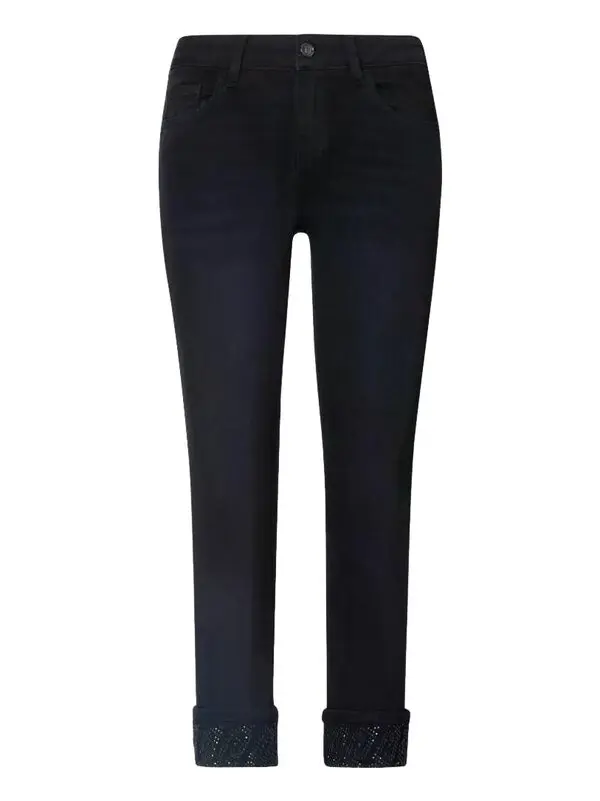 Liu Jo Five-pocket Jeans With Rhinestone Detailing - Black