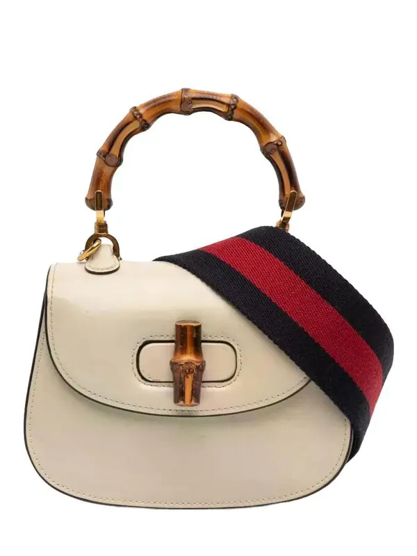 Gucci 2016-2026 Mini 1947 Bamboo Top Handle Bag - White