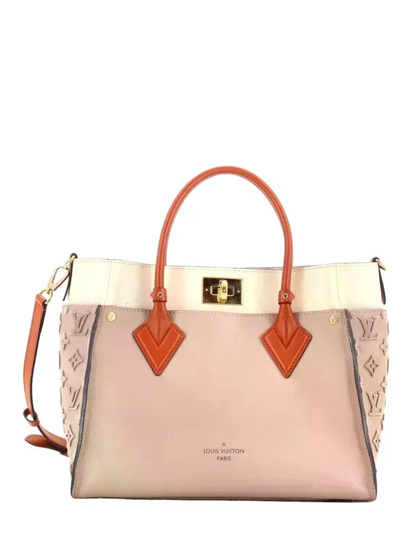 LOUIS VUITTON On My Side Monogram Tuffetage Leather Mm Tote Bag - Neutrals