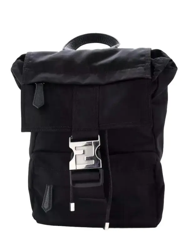 Fendi Small Nylon Backpack - Black