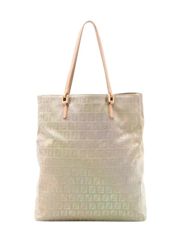 Fendi 2000-2010 Zucchino Canvas Tote Bag - Brown