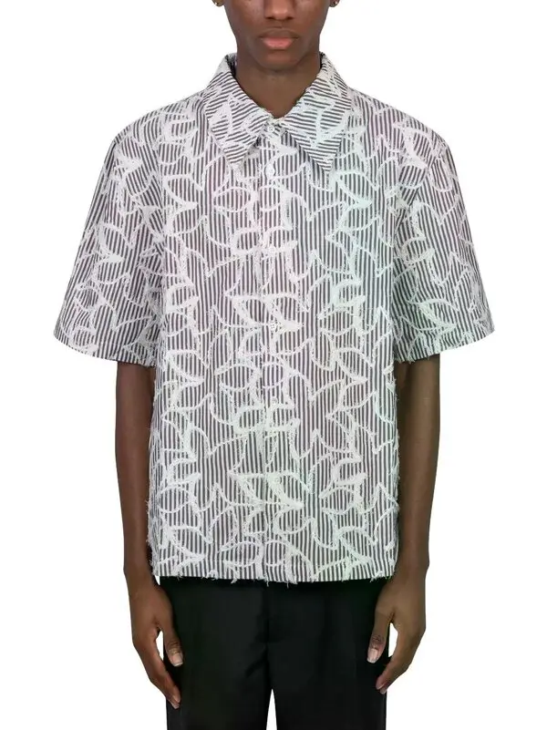 Séfr Striped Dayot Shirt - Grey