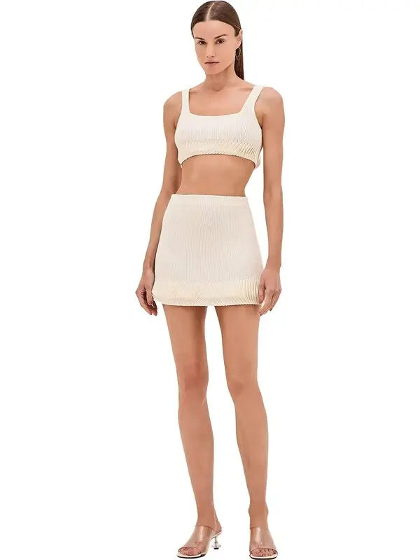 Alexis Dom Knit Crop Top - Off White