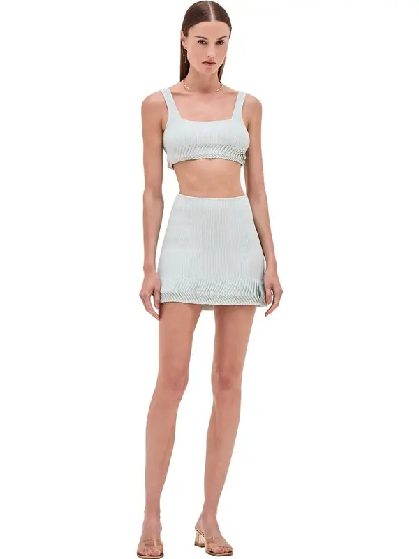 Alexis Dom Knit Crop Top - Ice Blue