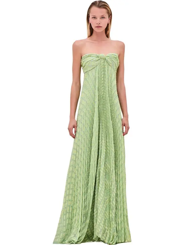 Alexis Elea Strapless Gown - Verde