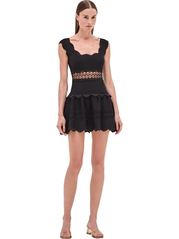 Alexis Hopper Knit Mini Dress - Black