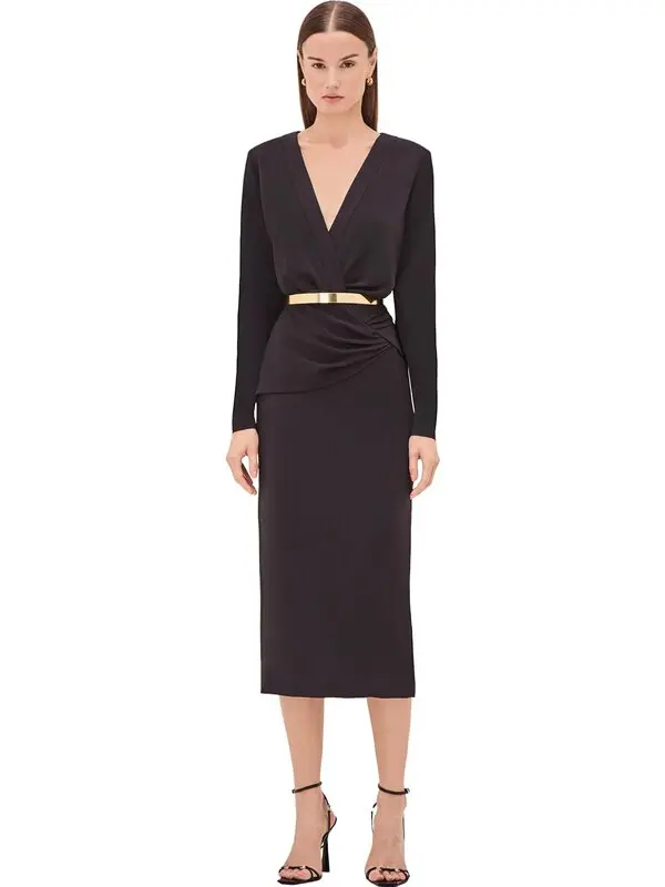 Alexis Fraser Midi Dress - Black