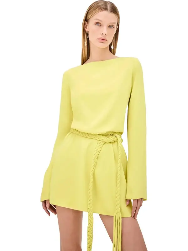 Alexis Angelie Mini Dress - Chartreuse