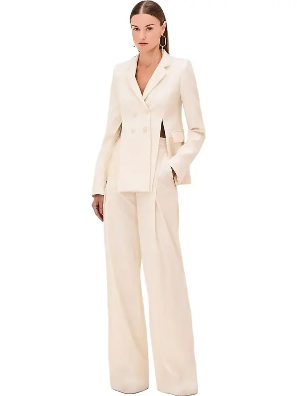 Alexis Joaquin Double-breasted Blazer - Ivory