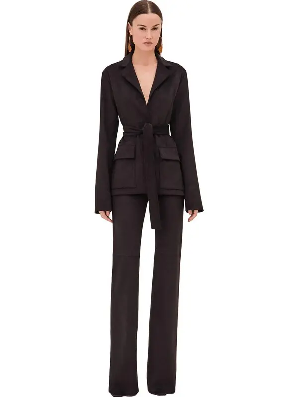 Alexis Lazlo Vegan Suede Blazer - Black