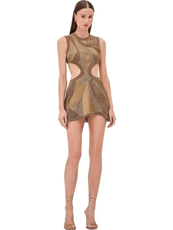 Alexis Miyal Mini Dress - Gold
