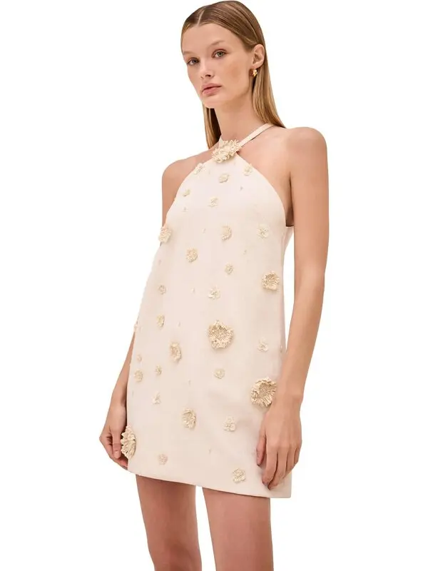 Alexis Milaa Mini Dress - Ivory Raffia