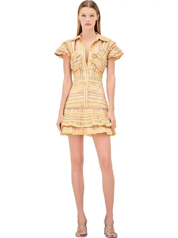 Alexis Lera Mini Dress - Lemon Stripe