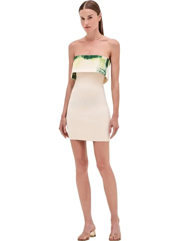 Alexis Nava Mini Dress - Green Brushstroke