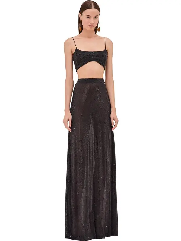 Alexis Poli Crop Top - Black