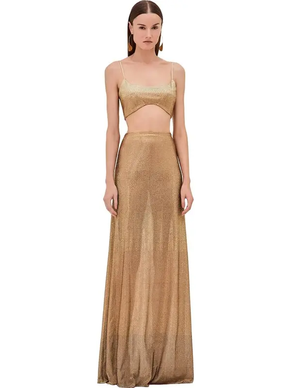 Alexis Poli Crop Top - Gold Ombre