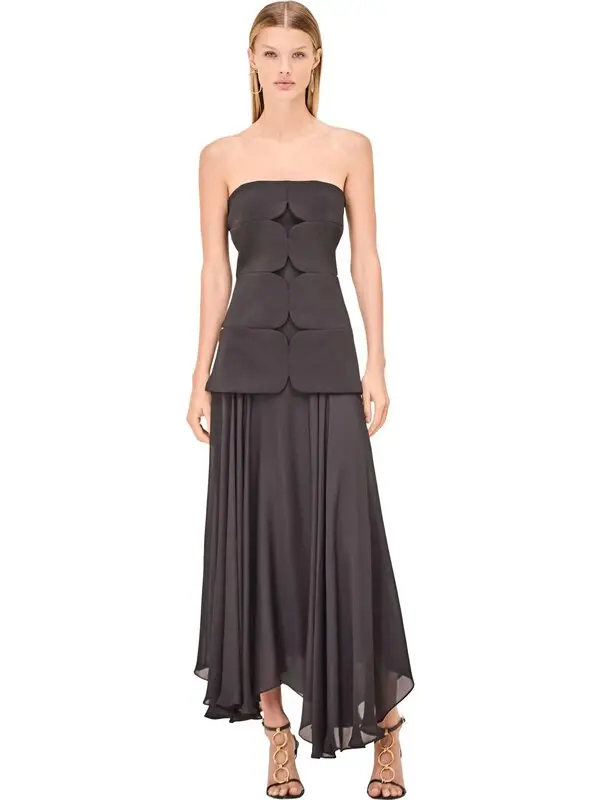 Alexis Rasha Strapless Midi Dress - Black