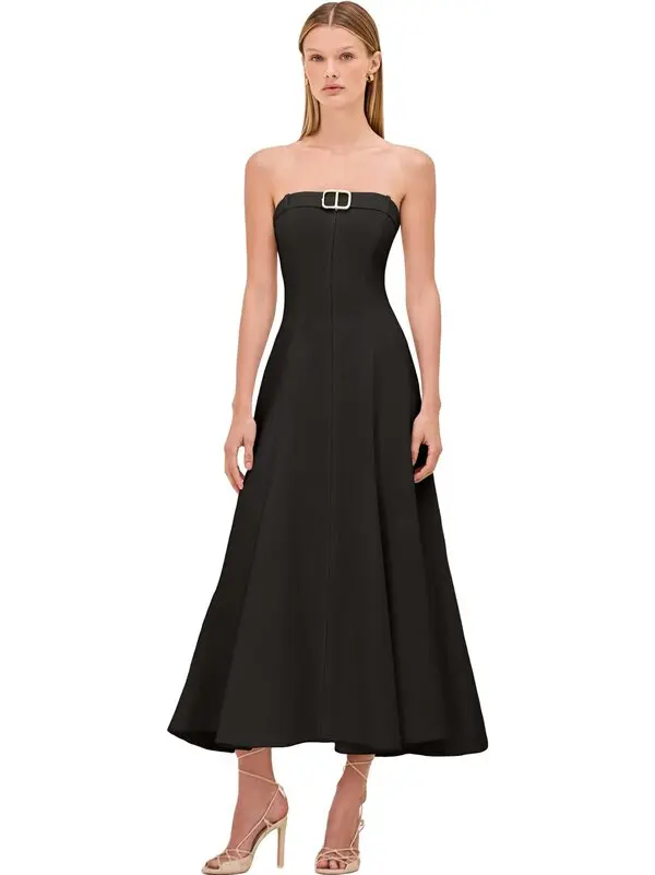 Alexis Pearse Strapless A-line Dress - Black