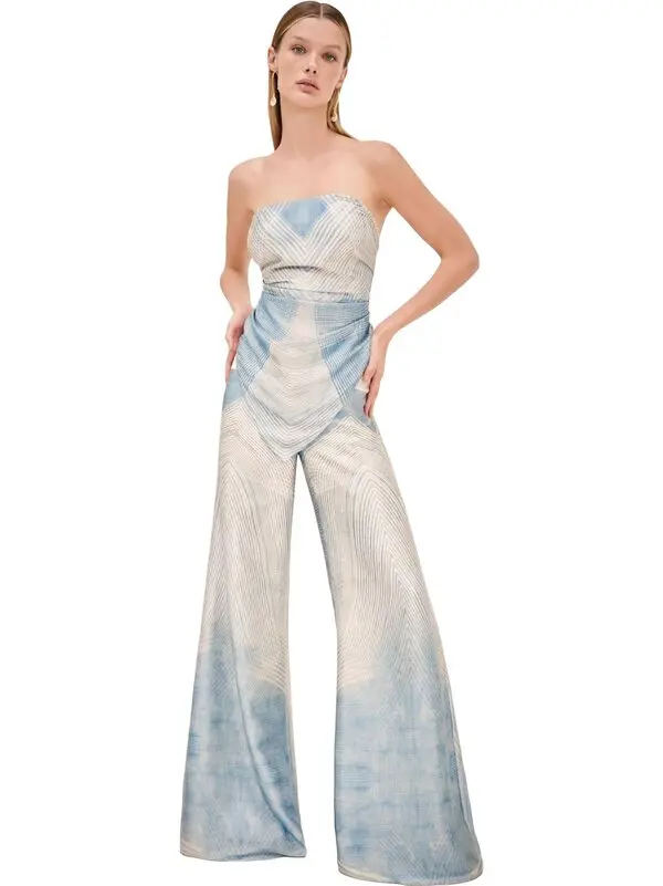 Alexis Tadi Strapless Scarf Top - Azure