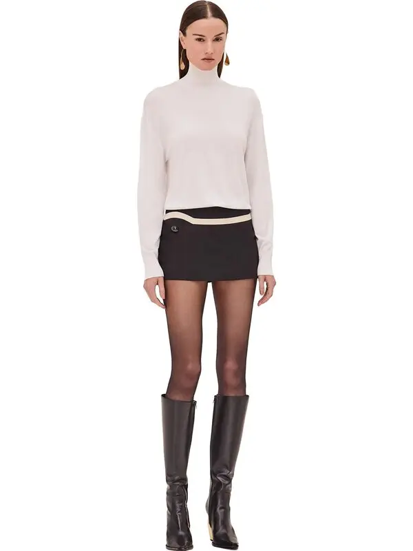 Alexis Barris Turtleneck Top - Off White