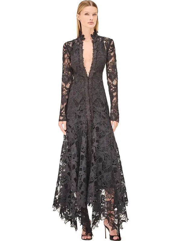 Alexis Camila Midi Dress - Black