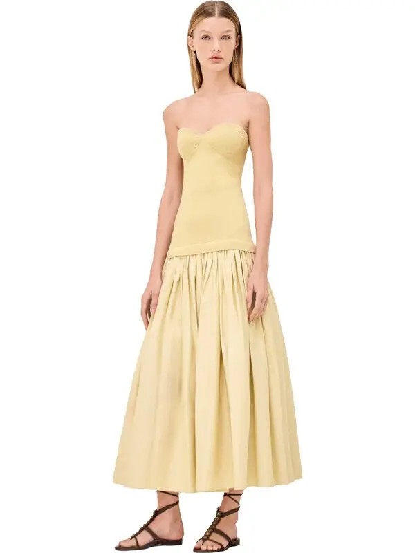 Alexis Cannes Strapless Midi Dress - Pistachio
