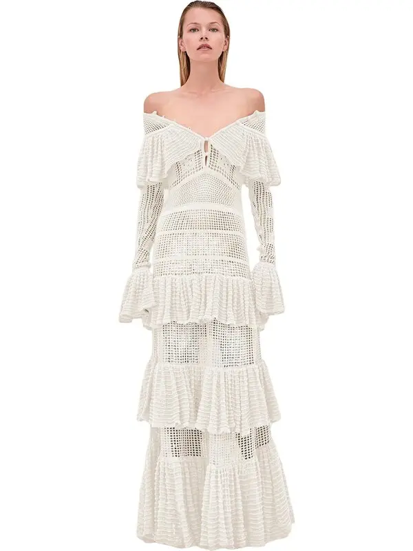 Alexis Carmen Knit Dress - Ivory