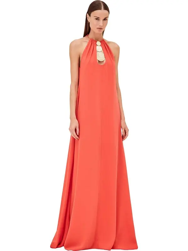 Alexis Celestino Gown - Red Orange