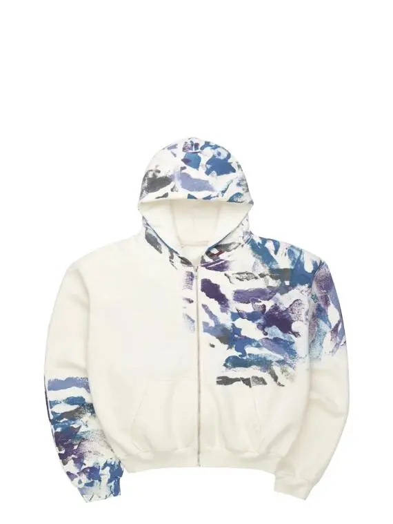 SKYLRK Zip Up Hoodie - Wave Camo