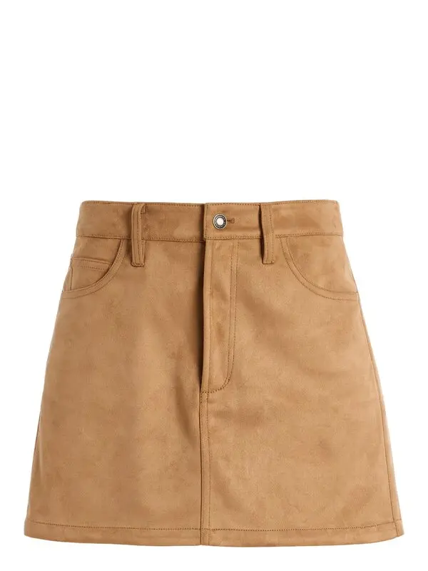 FAVORITE DAUGHTER Exclusive Vivi Mini Skirt - Brown