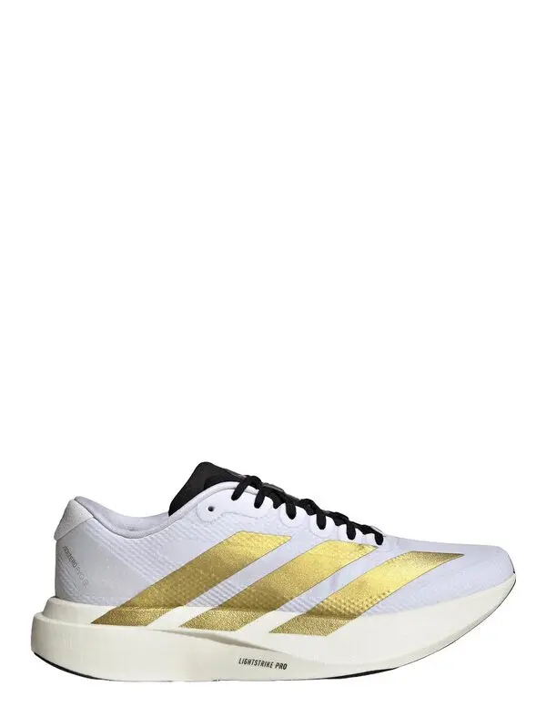 Adidas Adizero Evo Sl Athletic Sneakers - Cloud White/matte Gold/core Black