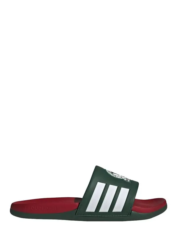 Adidas Adilette Comfort Slides Fifa World Cup 2026 Mexico - Bold Green/cloud White/better Scarelet Red