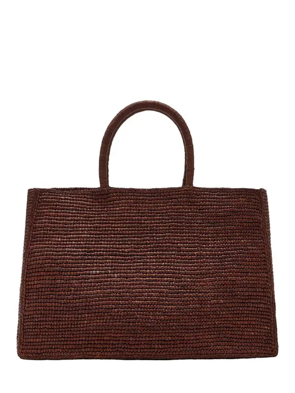 Lié Studio The Charlotte Large Raffia Tote - Brown