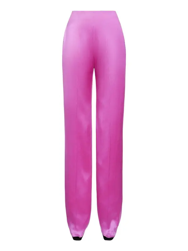Valentino Garavani Tailored Silk-blend Tapered Trousers - Purple