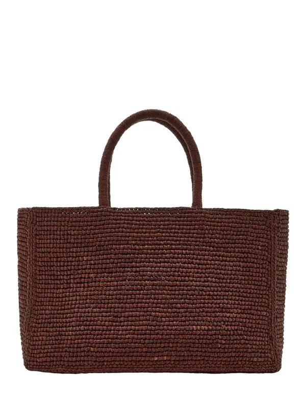 Lié Studio Charlotte Small Raffia Tote Bag - Brown