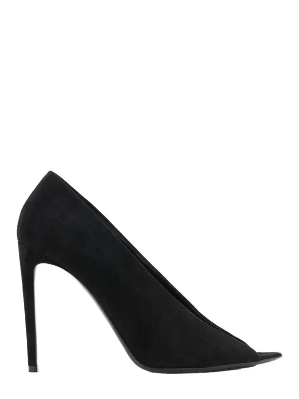 Valentino Garavani Révélé 105mm Suede Pumps - Black