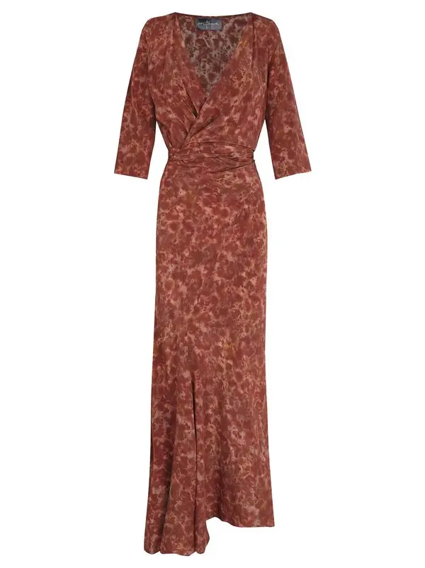 CORTANA Carla Silk Maxi Dress - Print